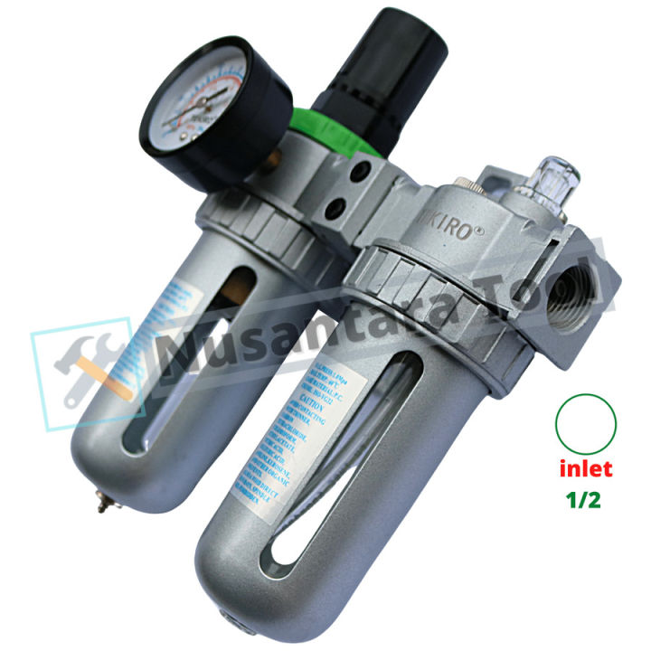 Filter Udara Kompresor 2 Tabung-Double Air Control Unit Regulator 1/2 ...