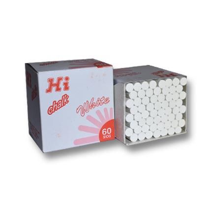 Hi Chalk ชอล์กสี/ชอล์กขาว ชอล์คเขียนกระดาน 1กล่อง จำนวน 60 แท่ง ...