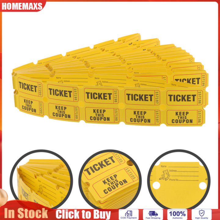 HOMEMAXS 100pcs Paper Raffle Tickets Events Tickets Labels Universal ...