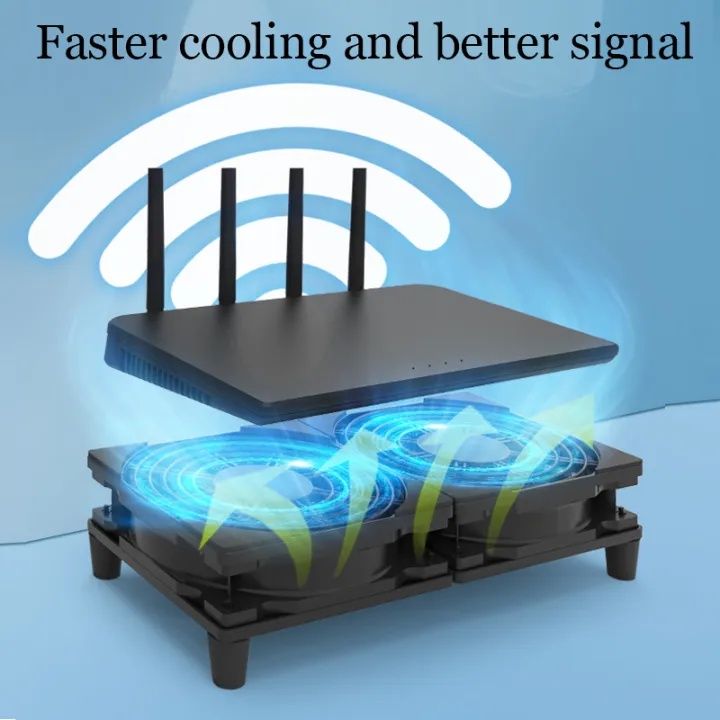 EXOK12cm 5V USB Router Fan Radiator Wireless Wifi Modem Cooling Rack ...