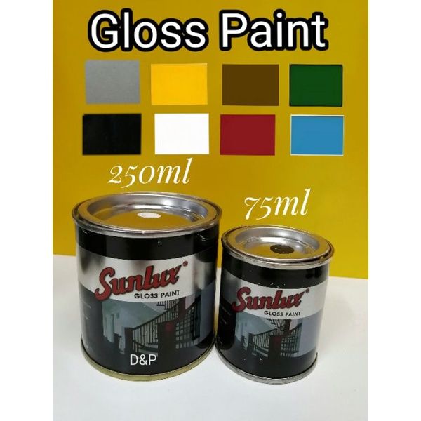 75ml Sunlux Gloss Paint Wood, Metal Paint Cat Minyak Cat Kayu Cat Besi ...