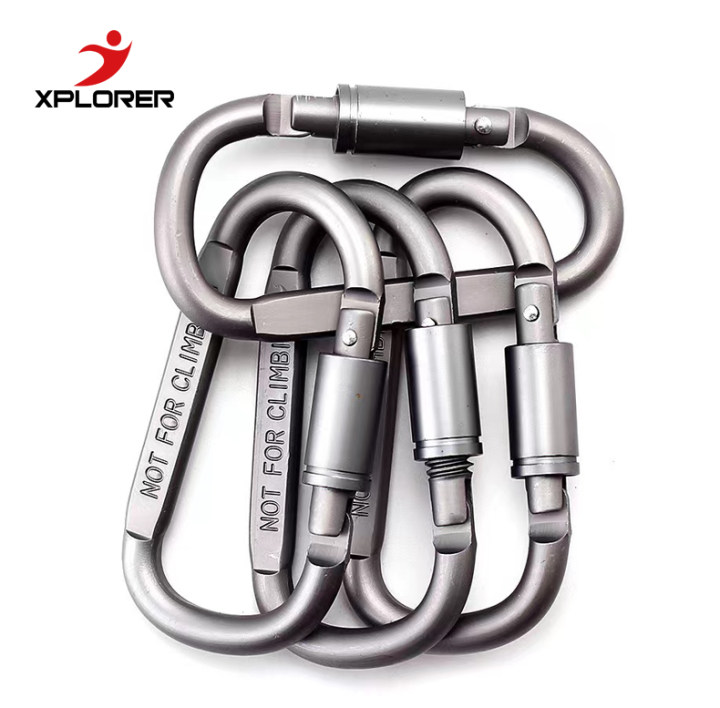 Strong Carabiner Clip Camping Hiking Outdoor Activities Cycling Hook ...