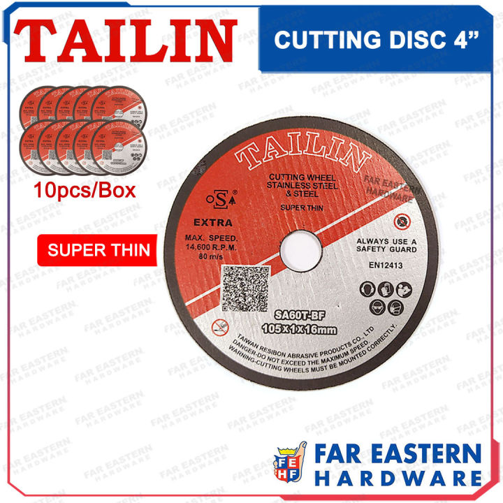 TAILIN Cutting Disc 4" Super Thin 1mm (10pcs/box) | Lazada PH