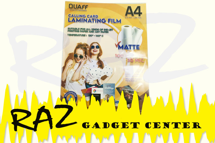 QUAFF Calling Card Laminating Film Smooth Film / Matte Film A4 Size ...