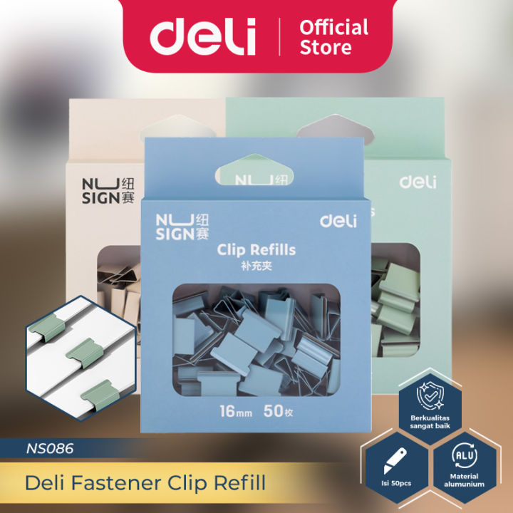 Nusign Fastener Clip Refill / Refill Binder Clip / Isi Penjepit Kertas ...