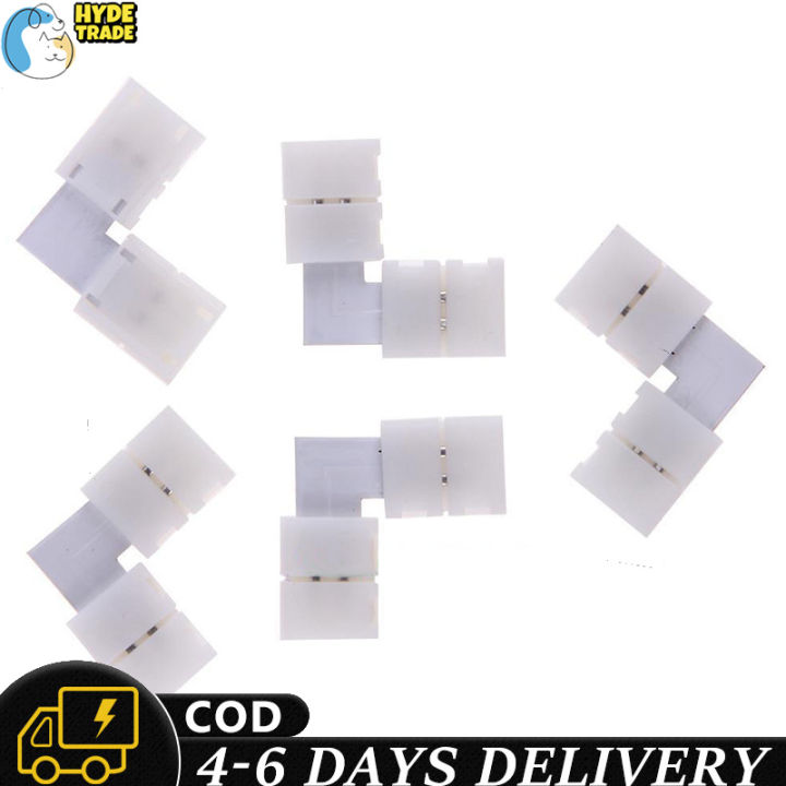🔥100%authentic!!🔥LED Strip Connector 4Pin 10mm L Shape For Connecting ...
