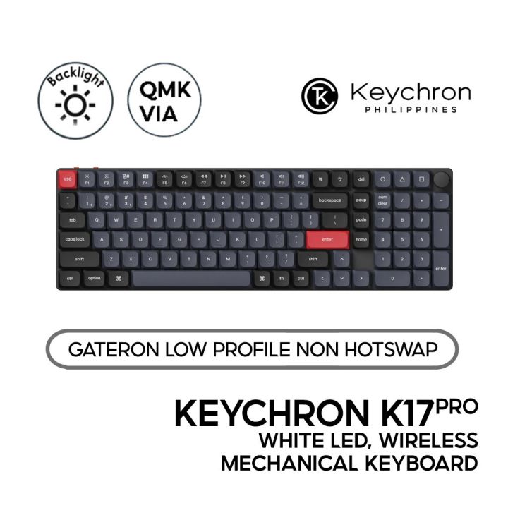 Keychron K17 Pro Mechanical Keyboard 96% layout, Wired/Bluetooth, White ...