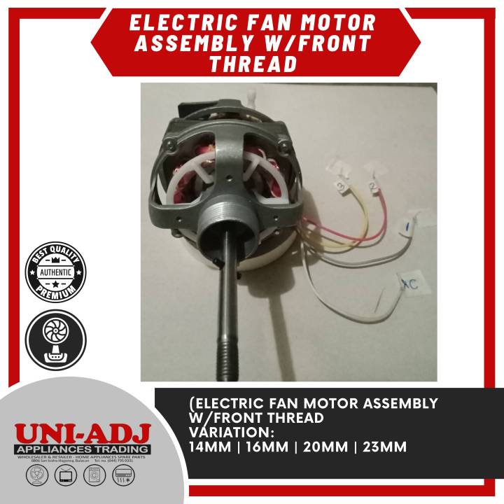 Electric fan Motor Assembly w/Front Thread (variation: 14mm | 16mm ...