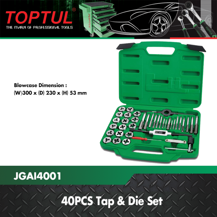 Toptul Tap and Die, 40-Pieces Set | Lazada PH
