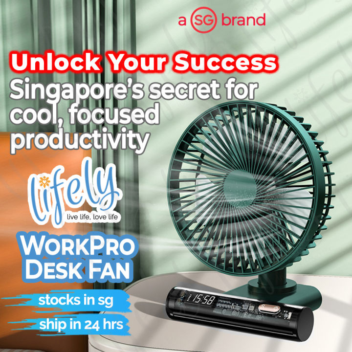 Desk Fan - Lifely Desktop Fan 6 Inches Mini Wireless DeskFan, Singapore ...