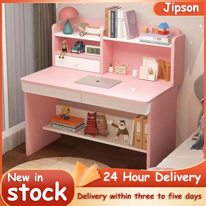 Computer Desk Desktop Study Table with Drawer and Shelves Office ...