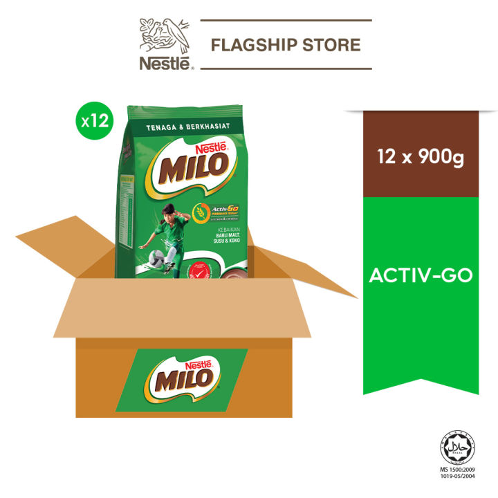 NESTLÉ MILO® CHOCOLATE MALT POWDER Soft Pack 900g Bundle of 12 packs ...