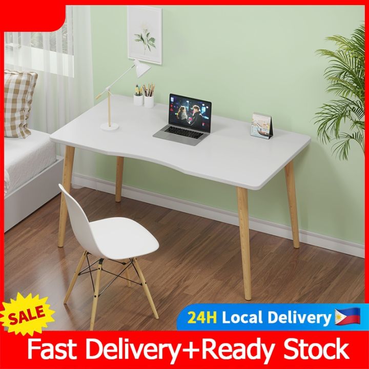 Desktop Computer Desk Wooden 80CM Bedroom Study Table Rounded Corners ...