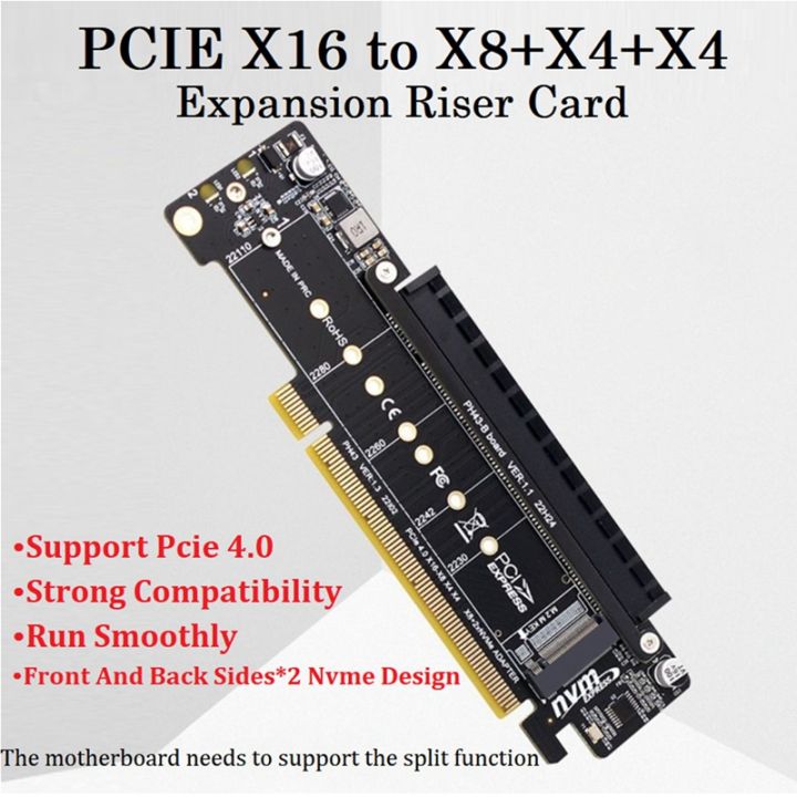 Nvme Pcie4.0 Expansion Card PCIE4.0 2 NVME Input Port Expansion Riser ...