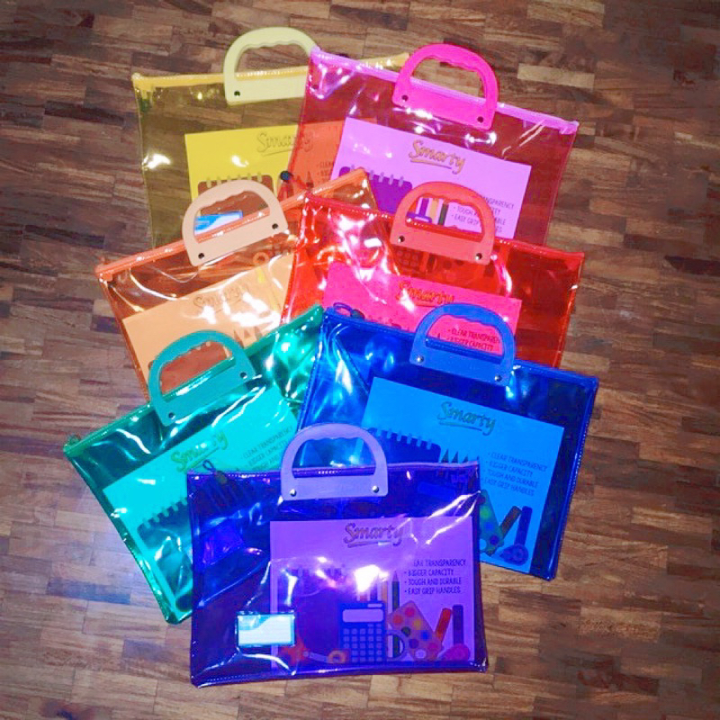 NEW COD SUPPLIES Plastic Zipper Colored Envelope with handle long AND ...