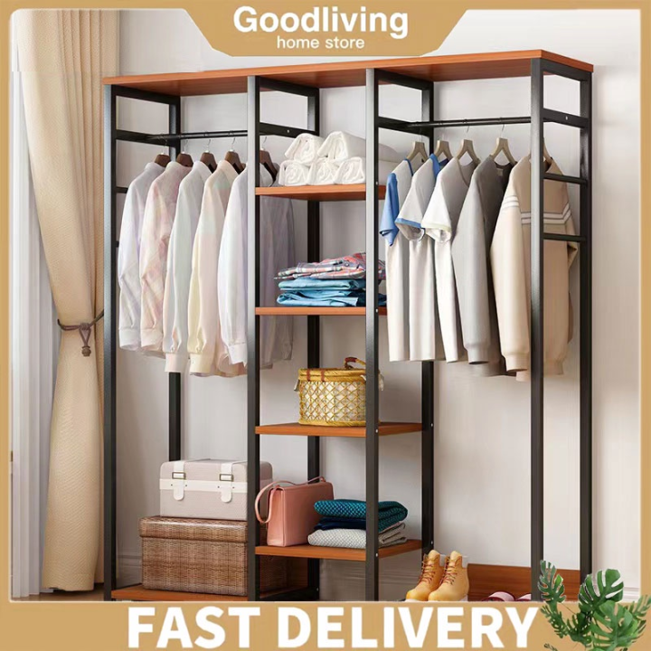 Multifunctional Powder Coated Metal Clothes Hanging Wardrobe Organizer ...