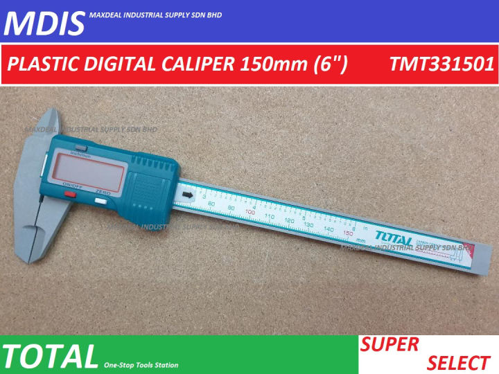 TOTAL TMT331501 0-150MM Plastic Digital Caliper 3V | Lazada