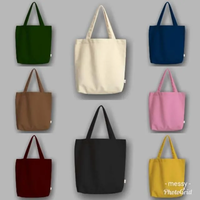 SUSTENANCE "Messy" Tote Bag Semi Canvas Polos | Lazada Indonesia