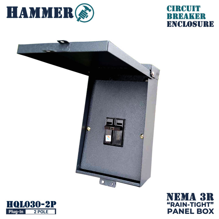 Hammer Brand NEMA 3R Weatherproof Enclosure 2-Pole Electrical Panel Box ...