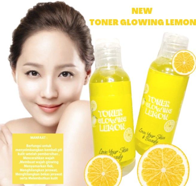 NEW Toner GLOWING Lemon 60 ml Wajah Kinclong Bersih Pelicin Wajah ...