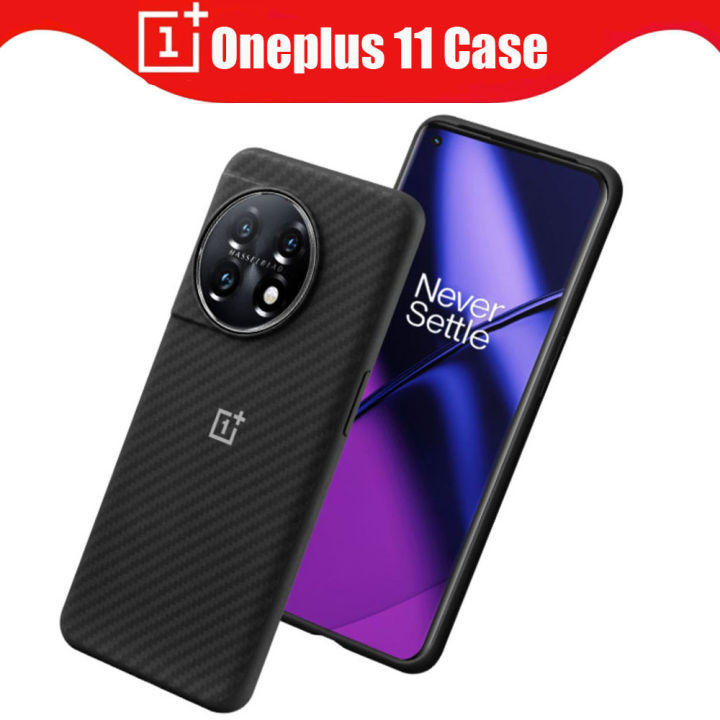 100% เคสคาร์บอนหินทราย Oneplus 11ของแท้กันชนสีดำ Karbon เคสสำหรับ One ...