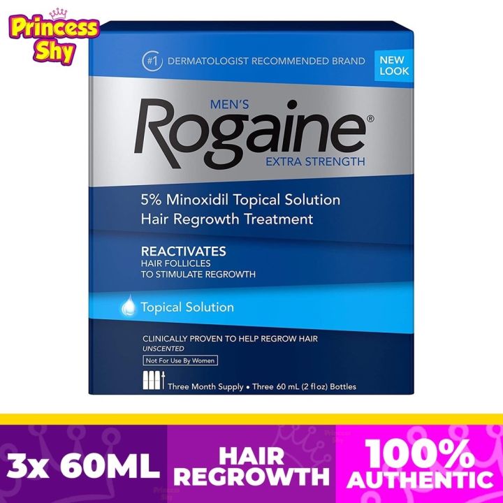 Rogaine Men Extra Strength 5 Minoxidil Topical Solution 3-Month Supply ...