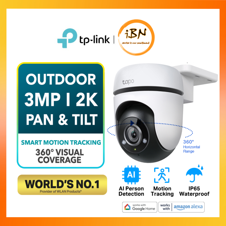TP-Link Tapo Outdoor 360° Pan/Tilt Security WiFi Camera IP65 Waterproof C520WS/4MP/C510W/3MP/2K ...
