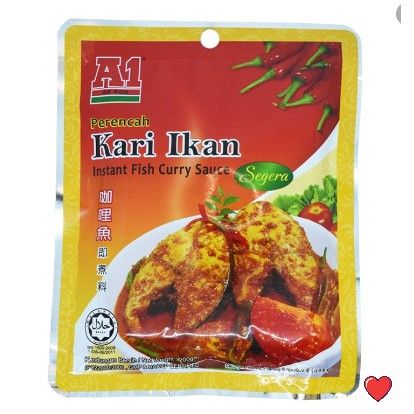 A1 Instant Fish curry sauce / Perencah Kari Ikan @ 200g ( Free Fragile ...