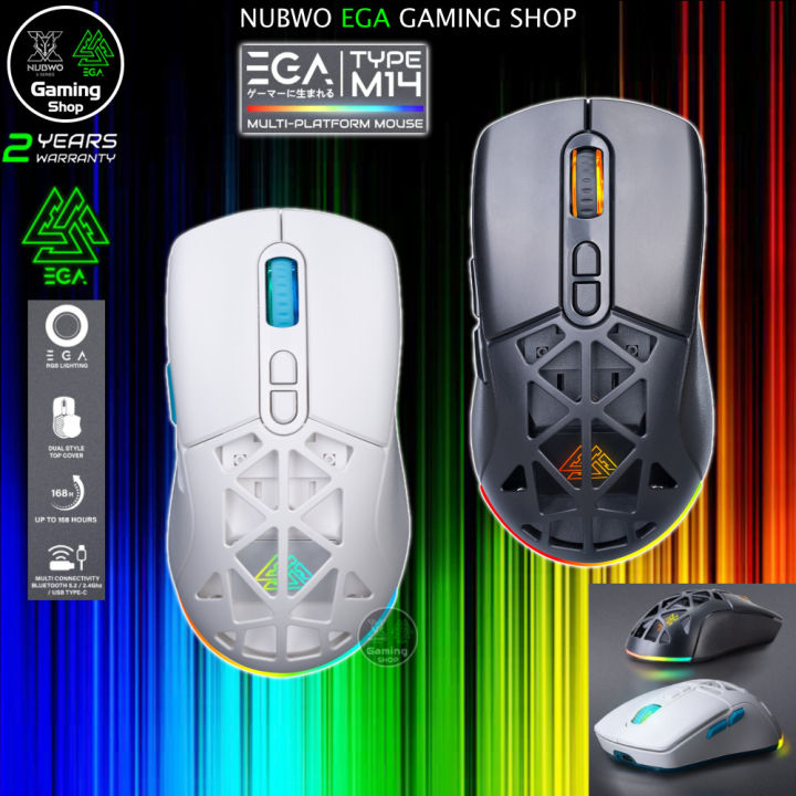 🎮 GAMING NUBWO EGA TYPE M14 Gaming Mouse เมาส์เกมมิ่งไร้สาย Bluetooth ...