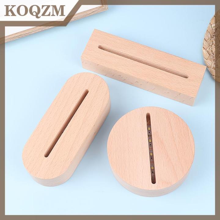 KOQZM AAA Battery Powered Wood Base Led Light Display Stand For Acrylic ...
