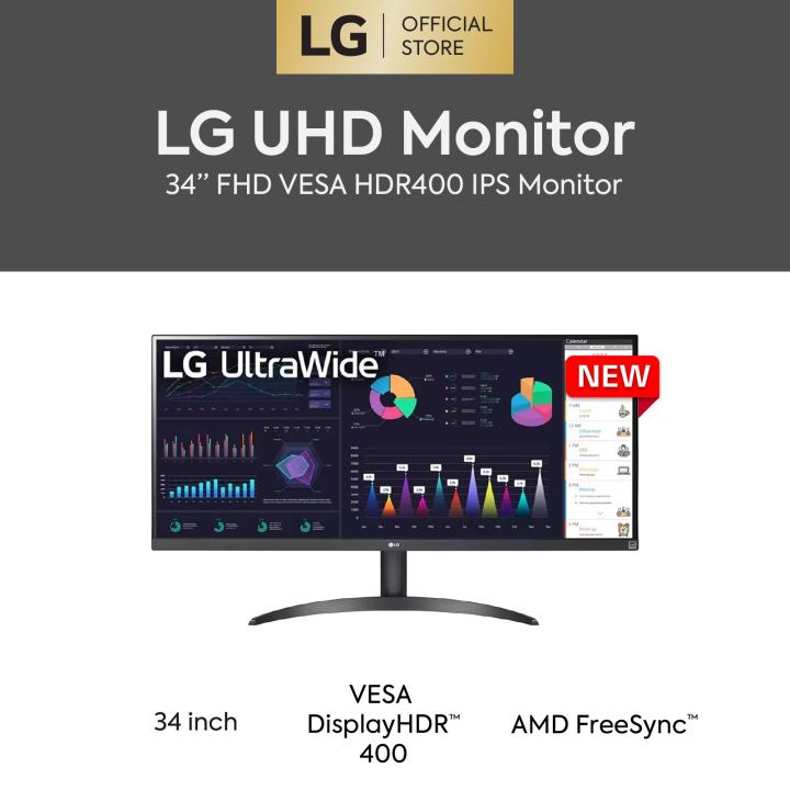 LG 34" 34WQ500 FHD IPS HDR10 100Hz AMD Freesync Ultrawide Monitor | Lazada