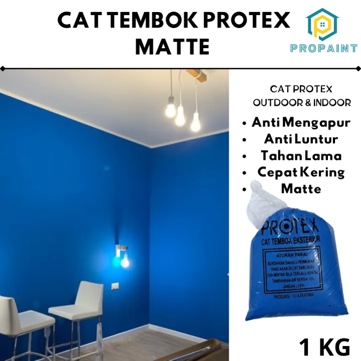 PRO PAINT Protex cat tembok kiloan matte warna tajam daya sebar luas ...