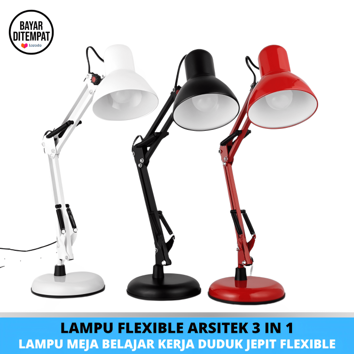 Rumah Fitting Hitam | Lampu Baca Arsitek | Meja Belajar Kerja Duduk ...