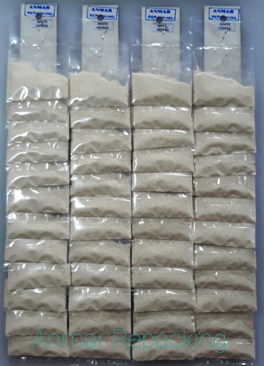 White Ground Pepper 1 Layer x 12 Pieces Net. 25 Grams -Repack to Easy ...