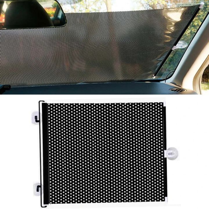 Retractable Car Windshield Sun Shade Rectangular Suction Cup ...