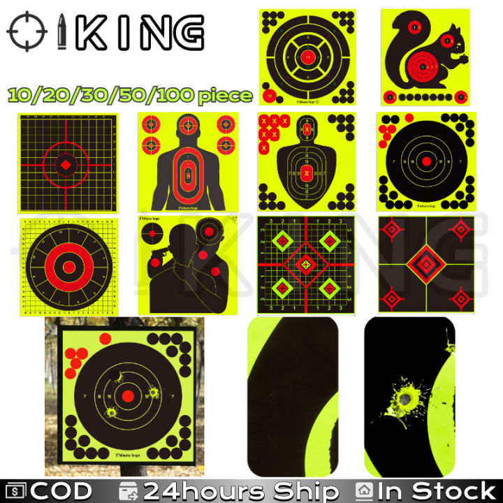 Oiking 8 Inch Stick Shooting Label Stickers Fluorescent Color Shooting ...