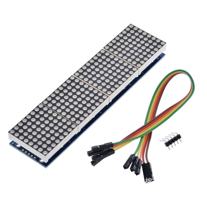 Dot Matrix Module 8x8 Common Cathode LED Display 5V 4-in-1 with Wires ...