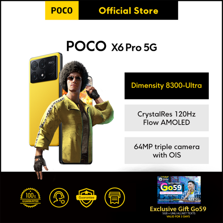 Poco X6 Pro 5G Dimensity 8300-Ultra Processor 8GB/12GB + 256GB/512GB 64MP Camera Xiaomi HyperOS ...