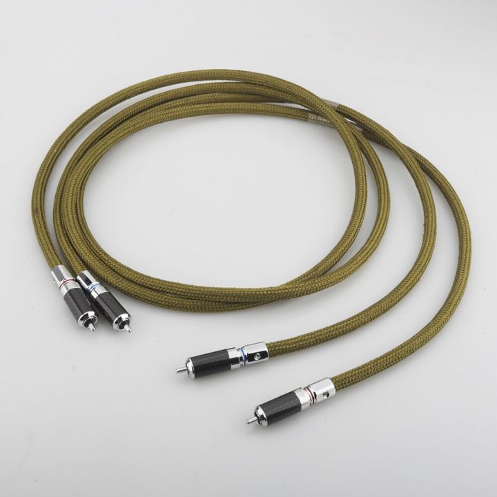 Top Quality rca jack cable audio OFC pure copper plated silver double ...