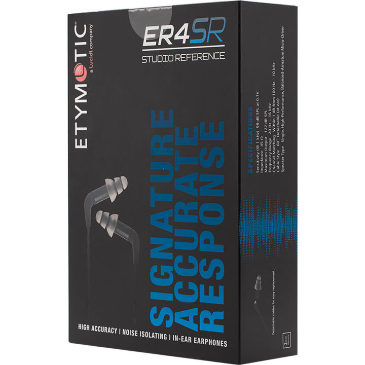 Etymotic ER4SR / ER4XR Extended Response Earphones Hi-Fidelity In-Ear ...