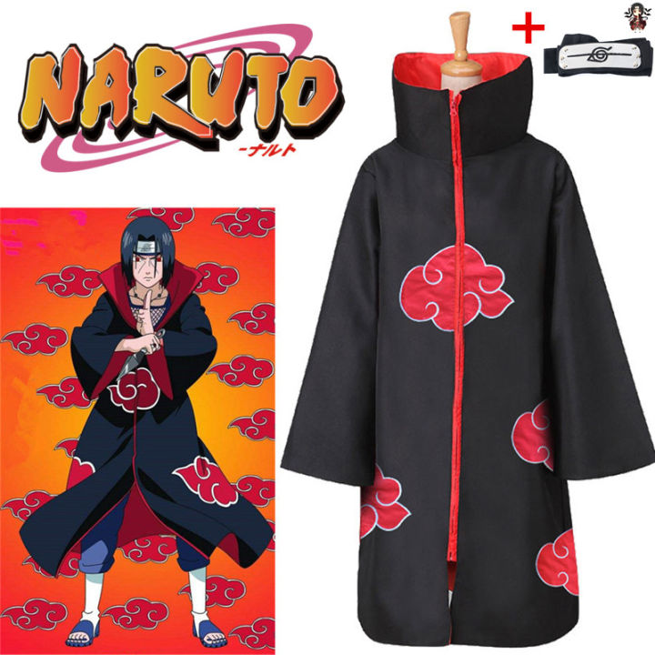 Anime NARUTO Akatsuki Uchiha Itachi Cosplay Costumes Unisex Kids Adults ...