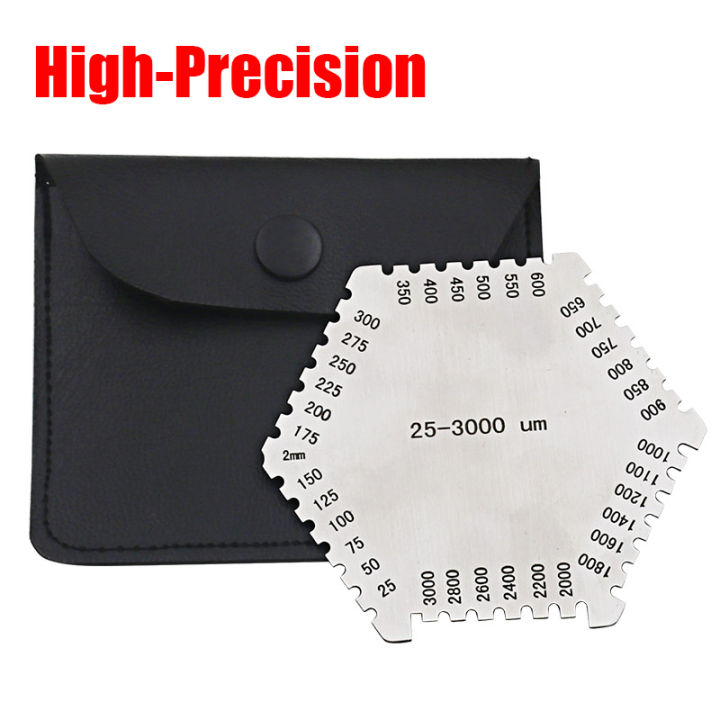 High precision stainless steel hexagonal wet film comb thickness gauge ...