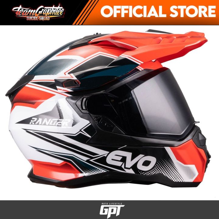 EVO DX7 RANGER Dual Sport Modular Helmet with free clear lens | Lazada PH