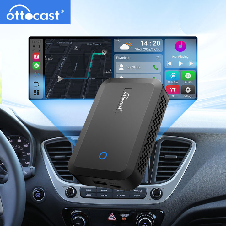 OTTOCAST PICASOU 2 Pro CarPlay AI Box HDMI Input Wireless Android Auto TV Box Netflix IPTV for ...