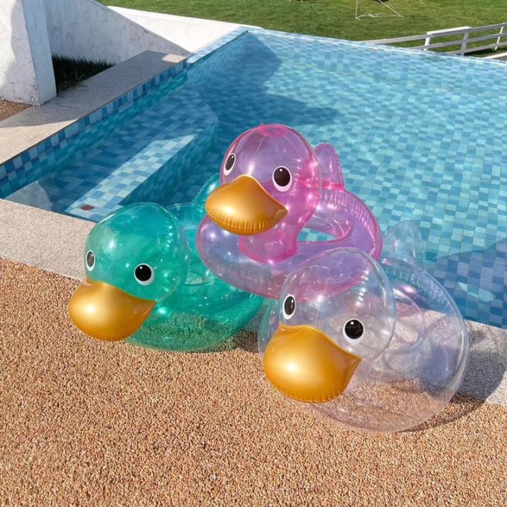 Transparent Inflatable Duck Shaped Water Swimming Inflatable Summer ...