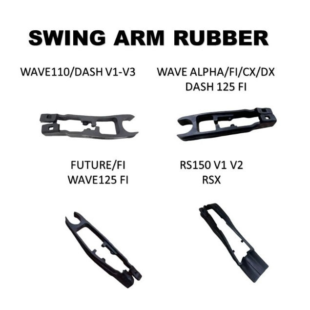GETAH SWING ARM RUBBER CHAIN GUARD WAVE110 DASH V1-V3 FI ALPHA CX DX ...