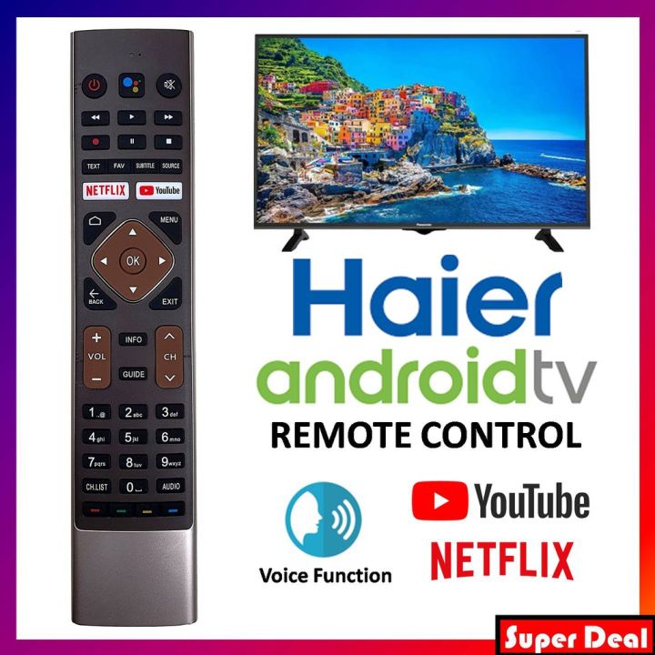 HAIER Android Smart LED TV Replacement Remote Control With Voice ...