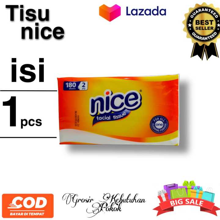 TISU/TISSUE NICE DAN CLEANPLUS 180 sheet 2ply GRATIS ONGKIR -MURAH ...