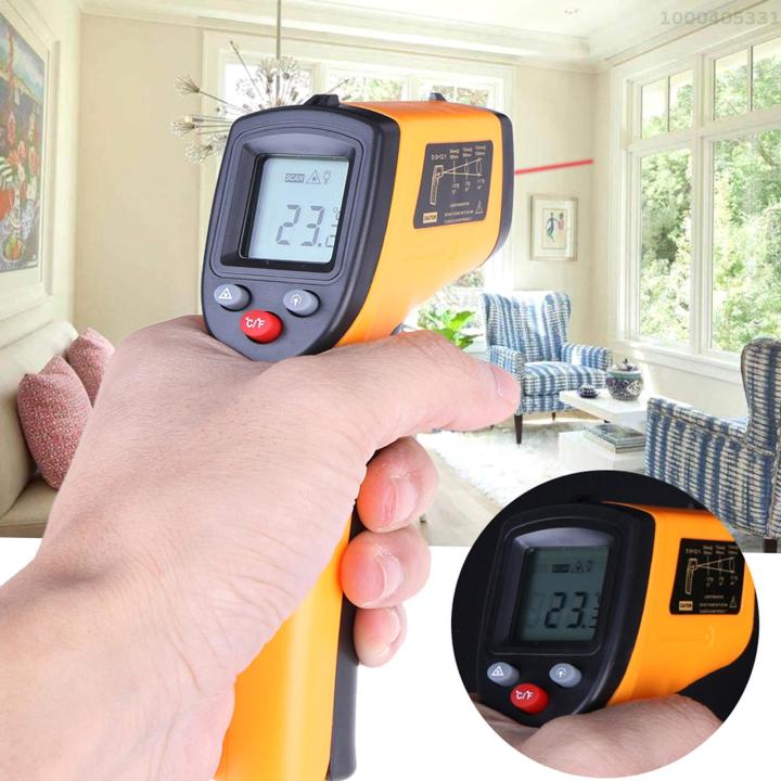 Digital Infrared Thermo-meter La-ser Industrial Temperature Non-Contact ...