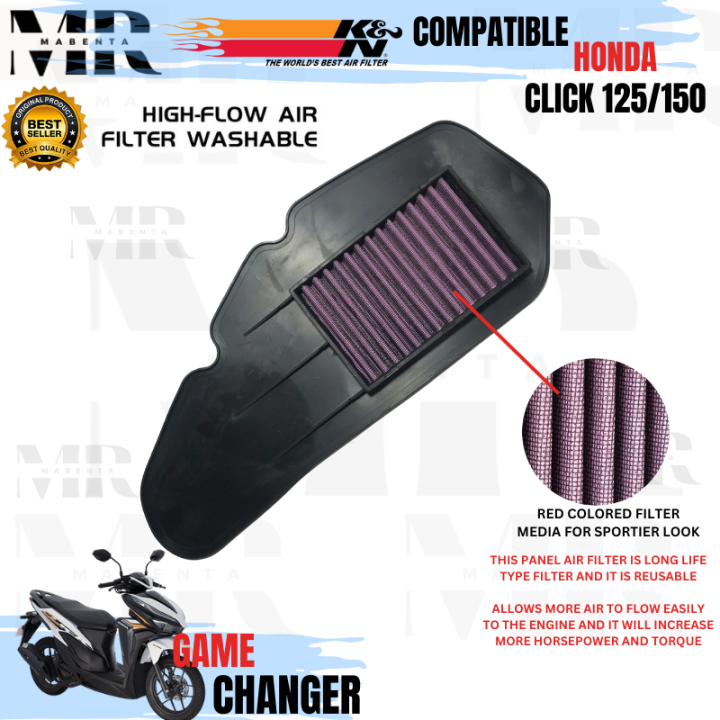 MOTORCYCLE WASHABLE HIGH AIR/FLOW AIR FILTER RACING PERFORMANCE FOR ...